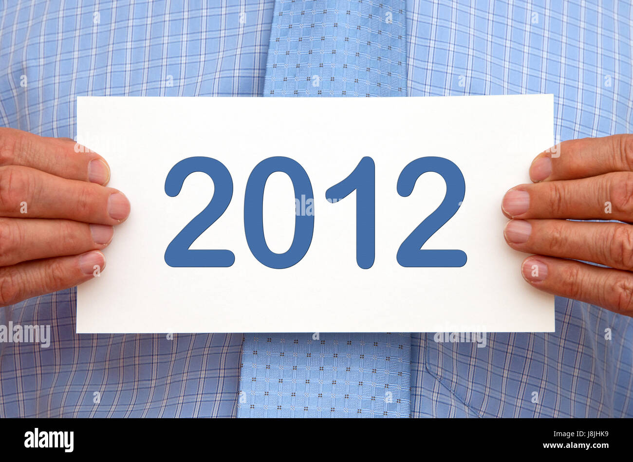 2012 - man with sign Stock Photo - Alamy