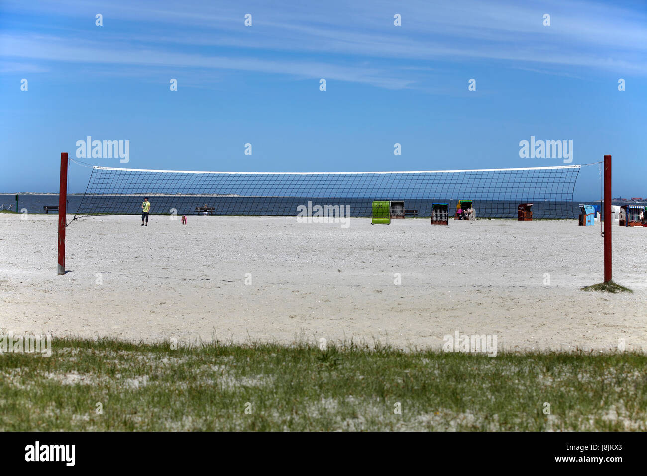 beach volleyball net on the beach / beach volleyball net on beach Stock ...