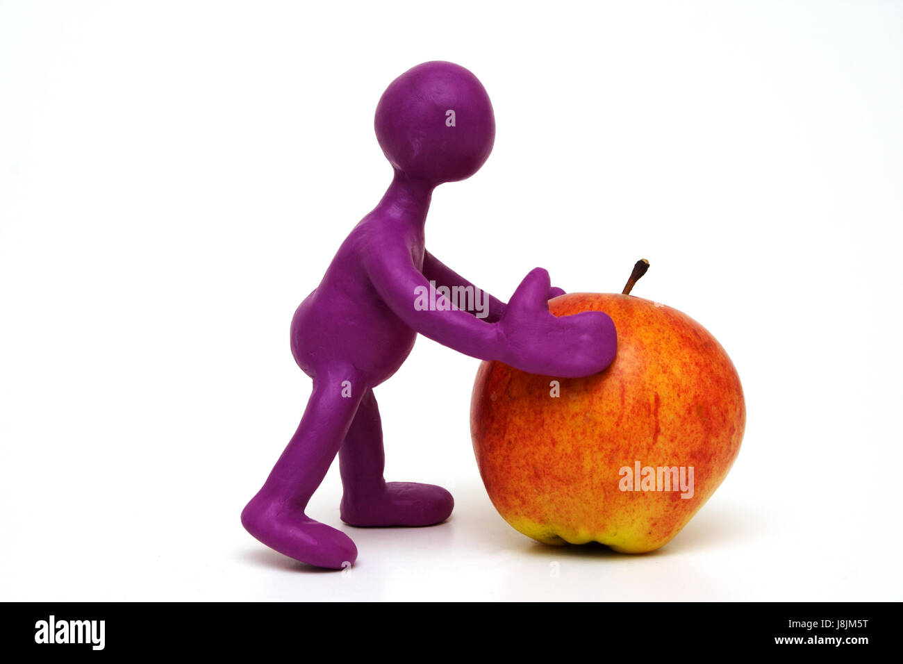 purple, puppet, done, plasticine, of, from, pushing, shove, apple ...