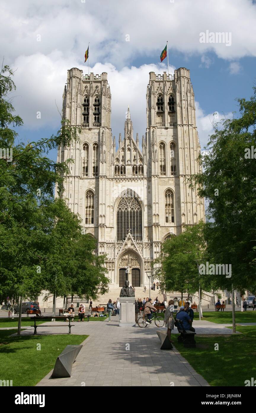 religion, church, cathedral, belgium, brussels, humans, human beings ...