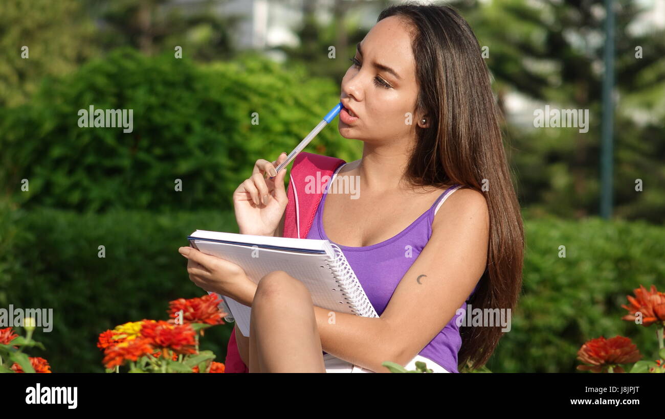 Beautiful Female Student Stock Photo - Alamy