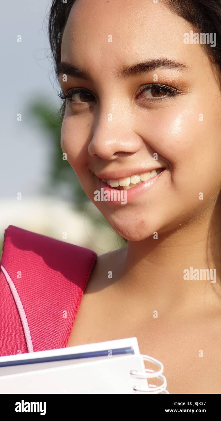 Beautiful Female Student Stock Photo - Alamy
