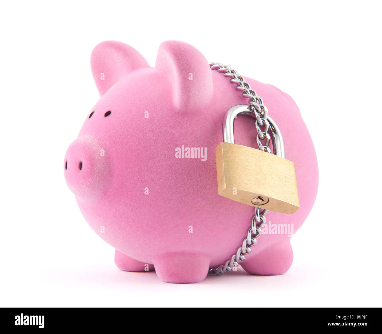 Piggy bank chain lock hi-res stock photography and images - Alamy