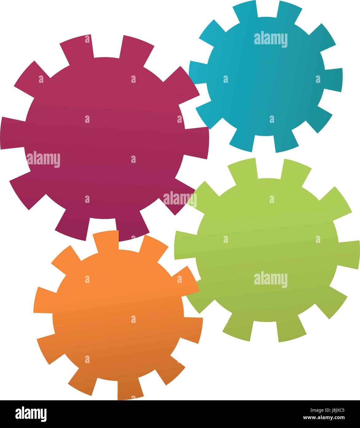 gears teamwork cooperation concept abstract design Stock Vector Image ...