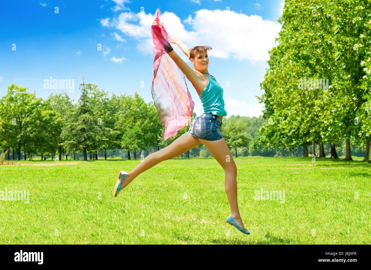 relaxation, freedom, liberty, spring, bouncing, bounces, hop, skipping ...