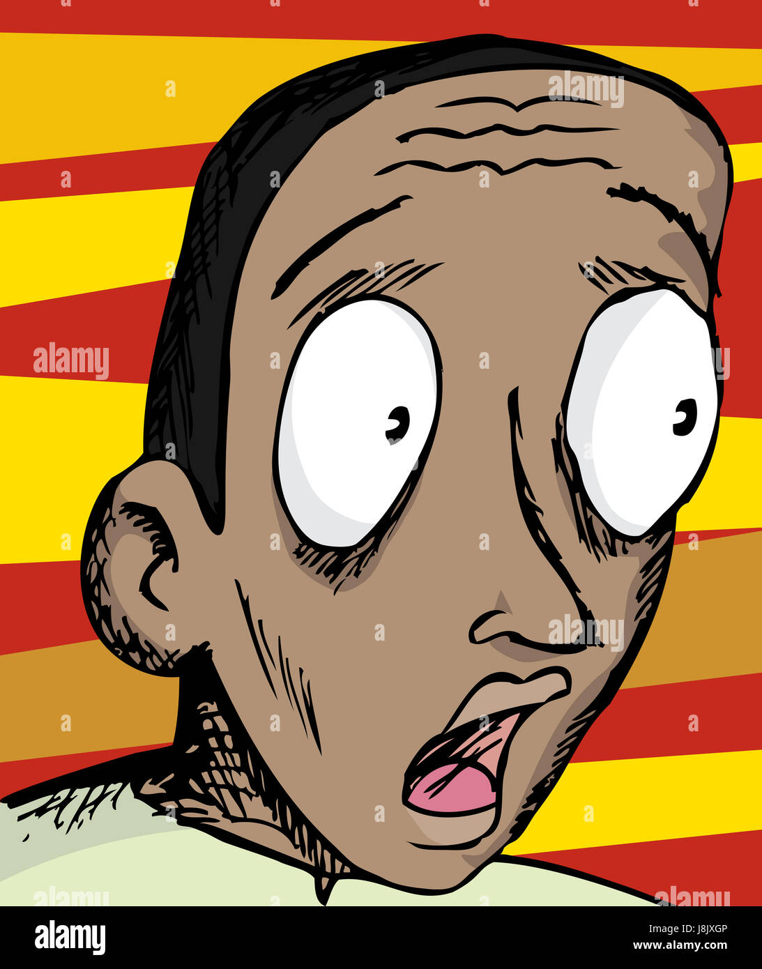 African man mouth eyes wide hi-res stock photography and images - Alamy