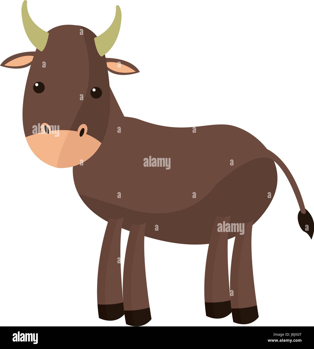 ox cute cartoon manger animal image Stock Vector Image & Art - Alamy