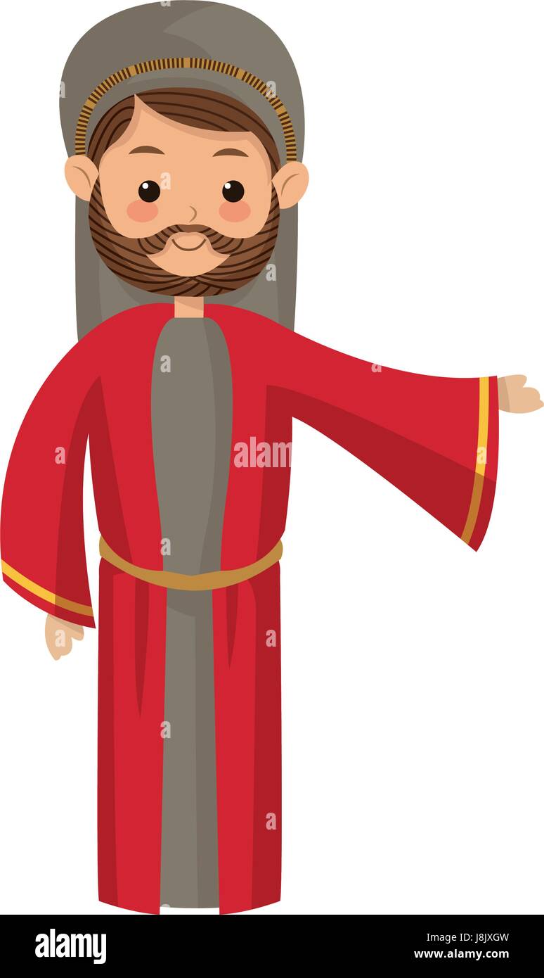 cute cartoon joseph father manger image Stock Vector Image & Art - Alamy