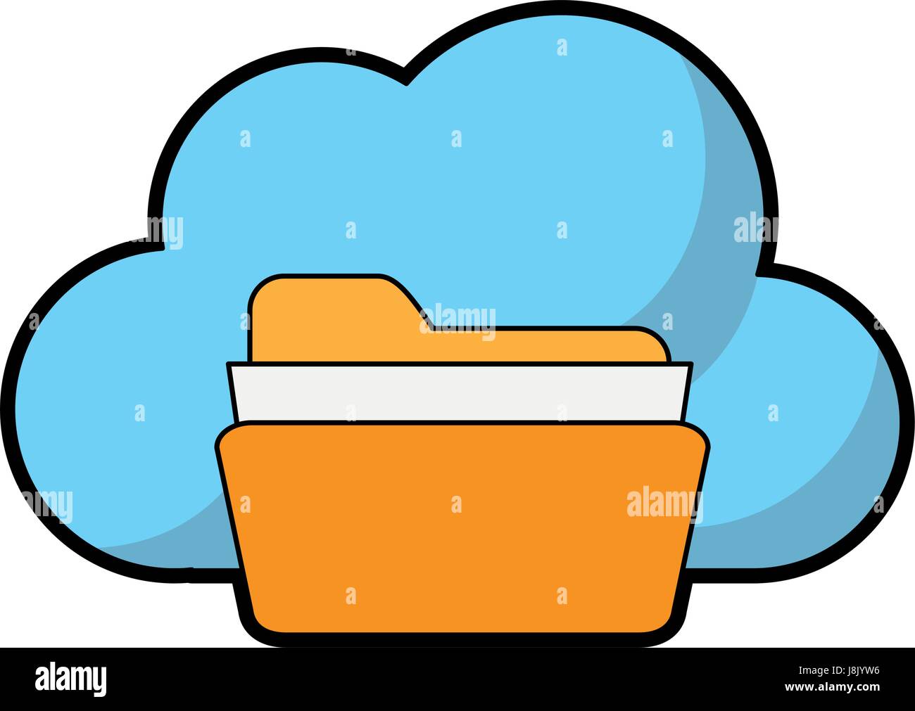 file folder and cloud storage related icon image Stock Vector Image ...