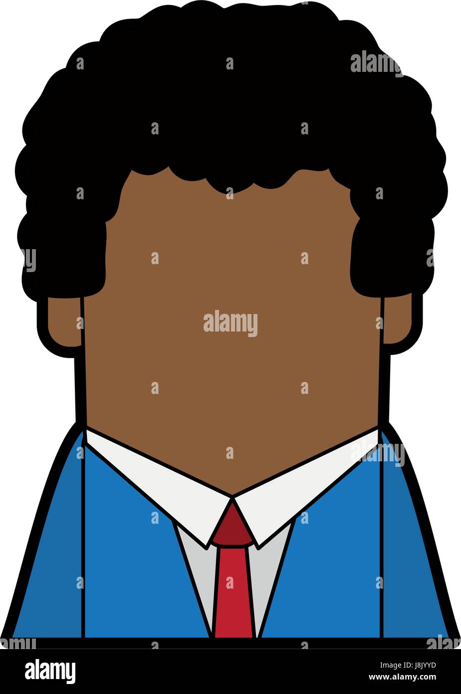 faceless dark skin businessman avatar icon image Stock Vector Image ...