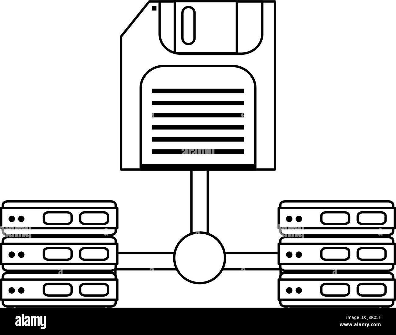 Server rack icon white Black and White Stock Photos & Images - Alamy