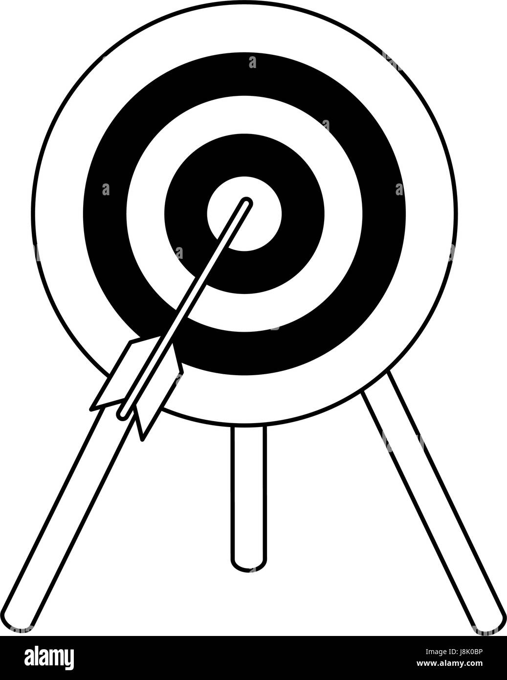 bullseye with dart icon image Stock Vector Image & Art - Alamy