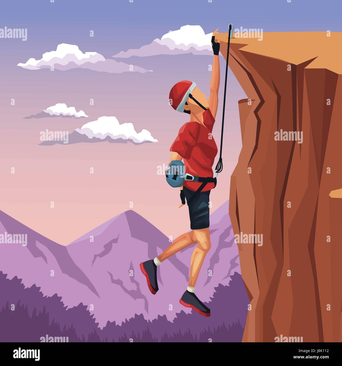 Hanging stone peak Stock Vector Images - Alamy