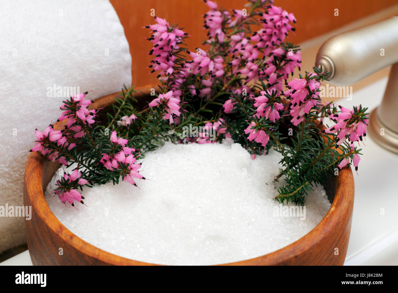salt, flower, flowers, plant, towel, crystals, heather, salt, beautiful ...