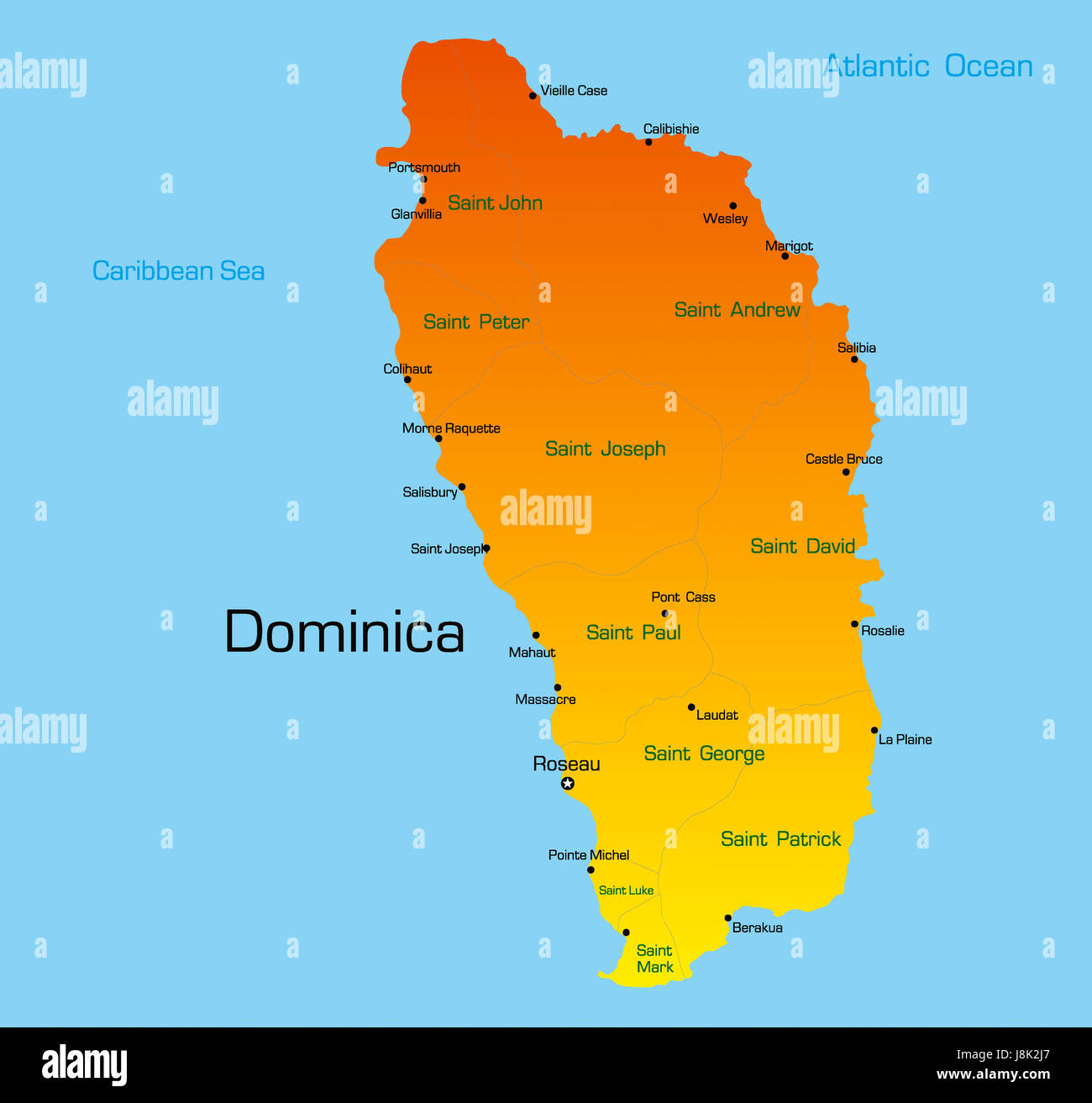 Eastern caribbean map hi-res stock photography and images - Alamy