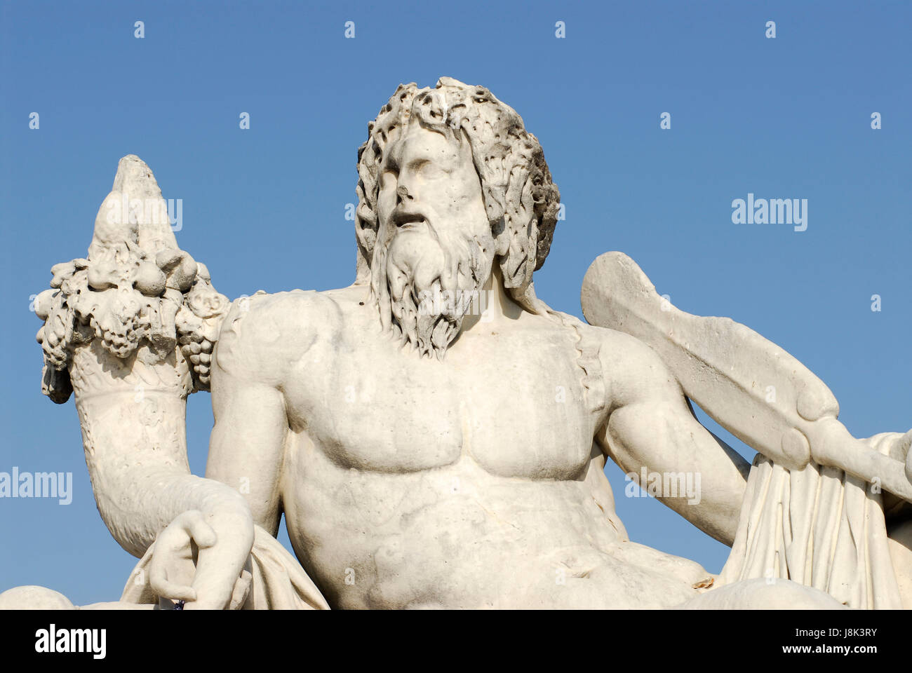 statue, sculpture, paris, france, man, blue, detail, isolated, closeup ...