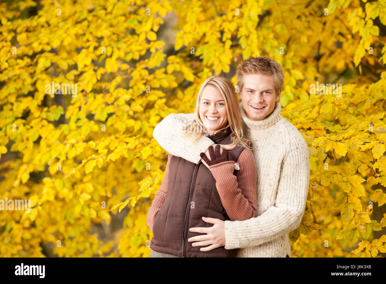 leaf, season, couple, pair, hug, embracement, embracing, nature ...