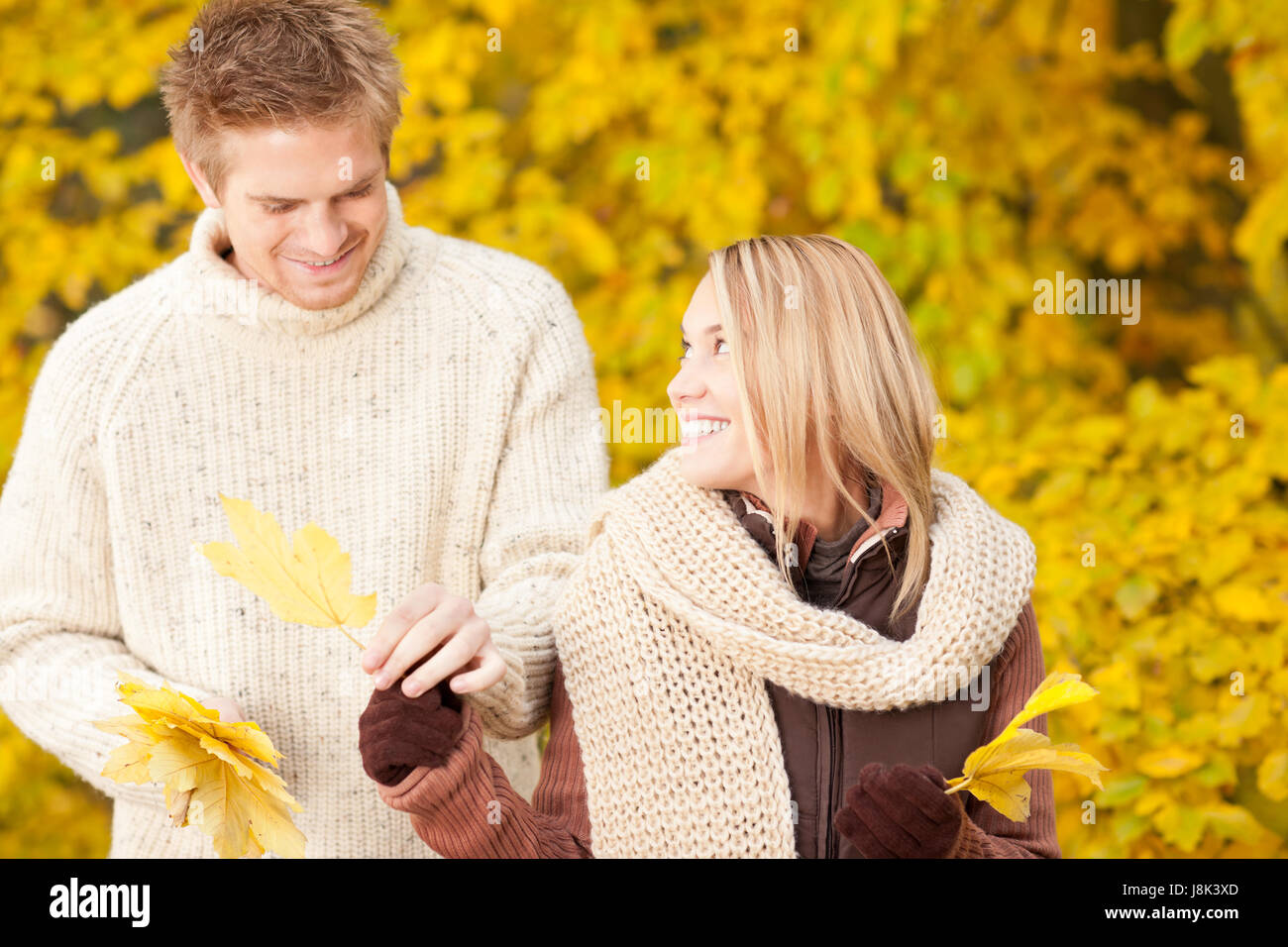 leaf, season, couple, pair, hug, embracement, embracing, nature ...