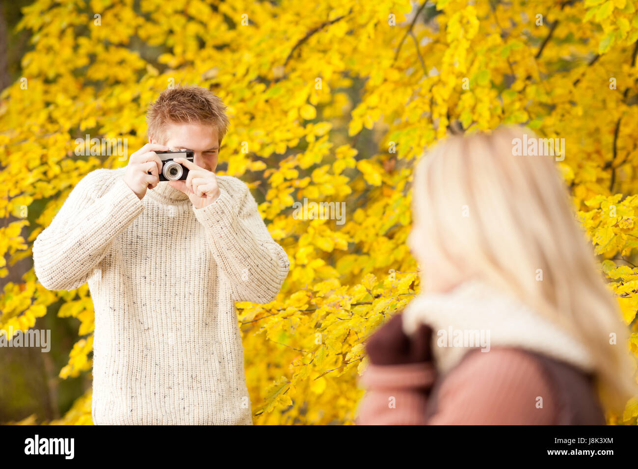 leaf, season, couple, pair, hug, embracement, embracing, nature ...