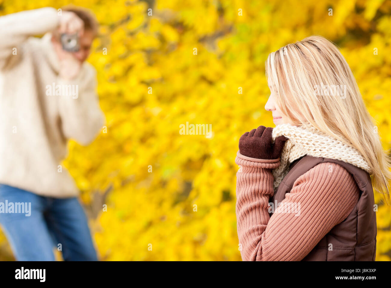 leaf, season, couple, pair, hug, embracement, embracing, nature ...