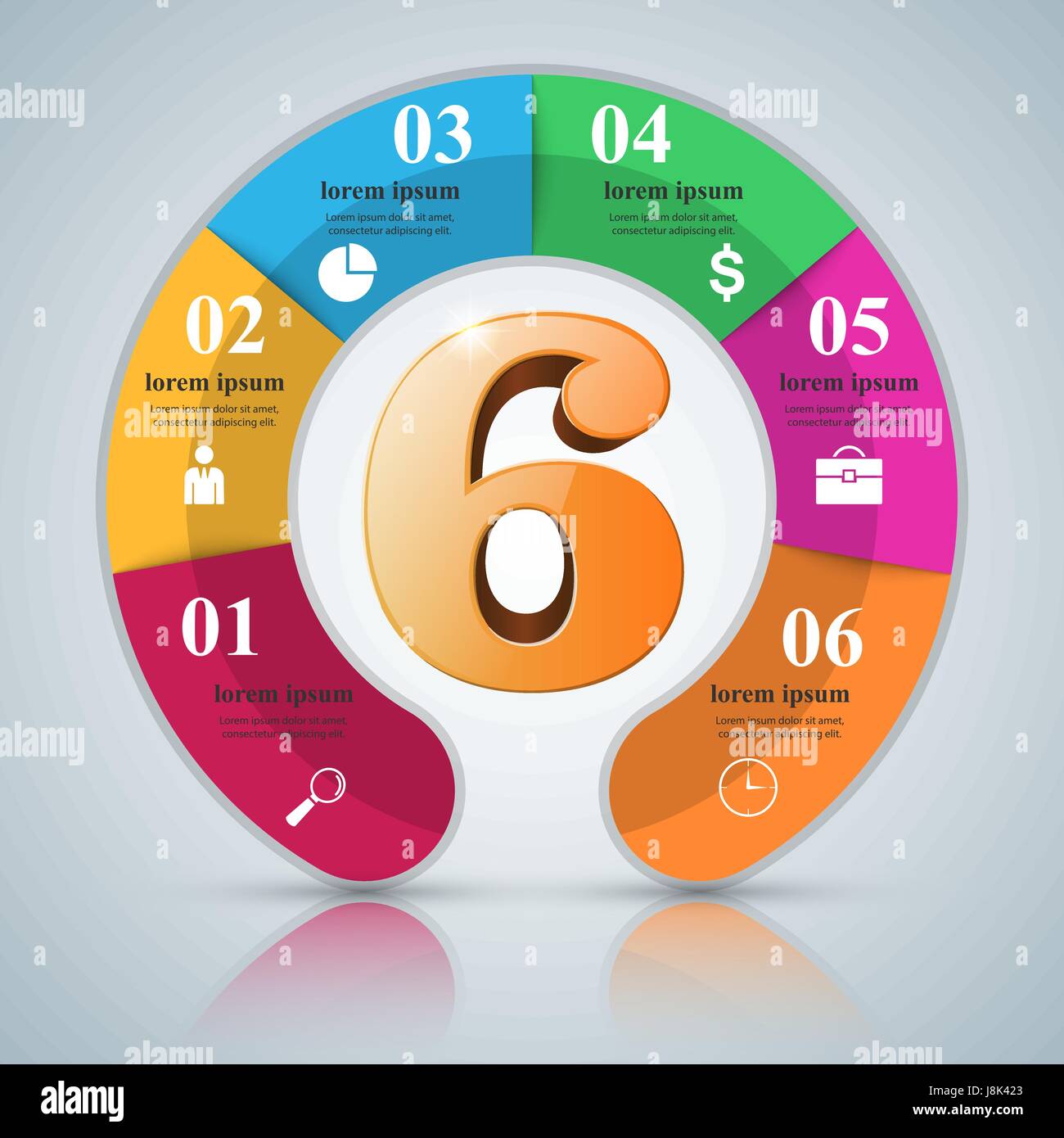 Six 3D digital illustration Infographic Stock Vector Image & Art - Alamy