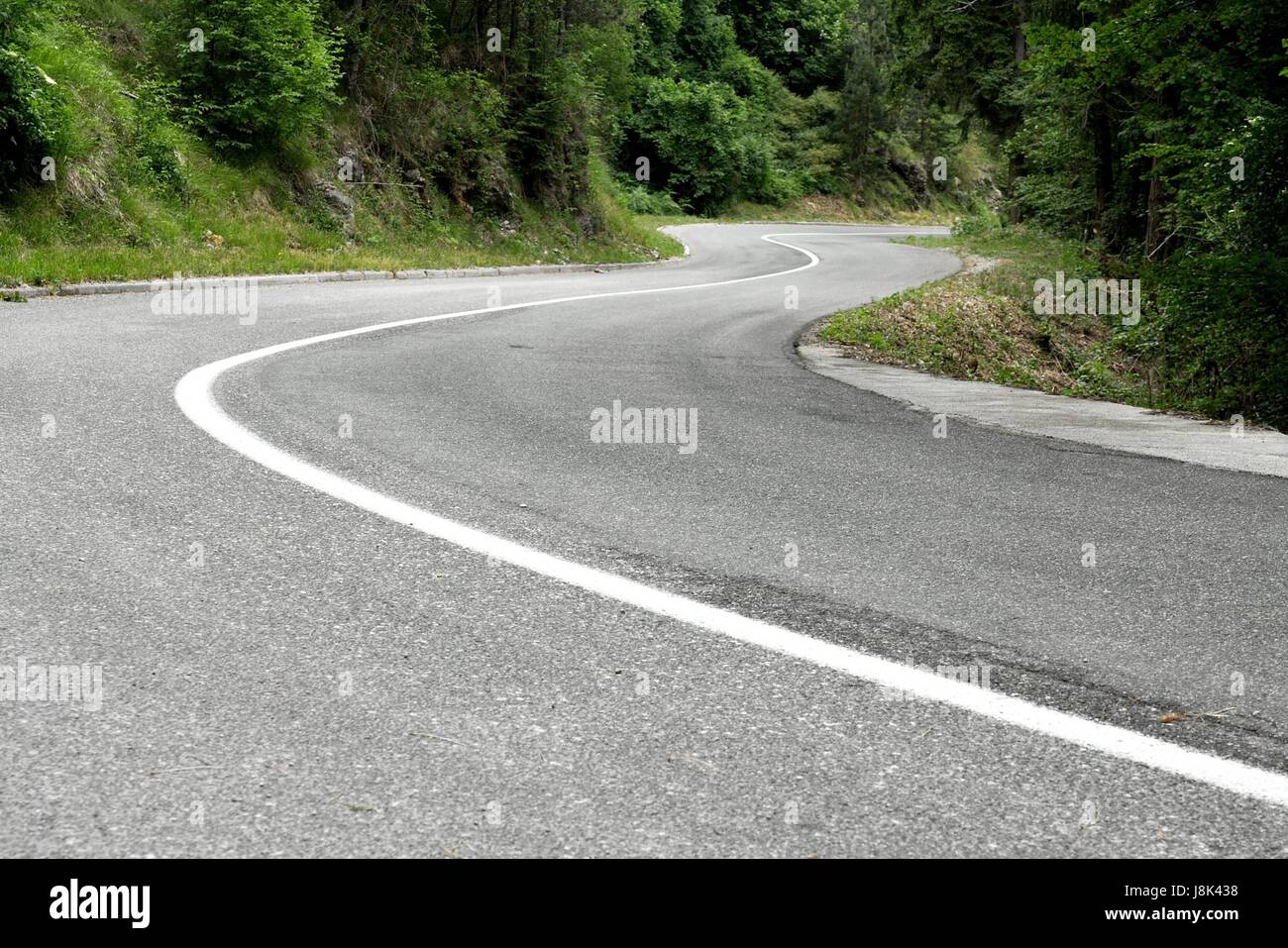 asphalt, route, bend, curve, crooked, warped, hunchbacked, humpbacked ...