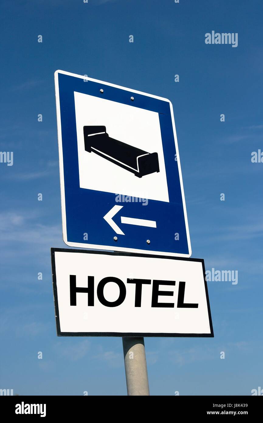 Hotel Road Sign