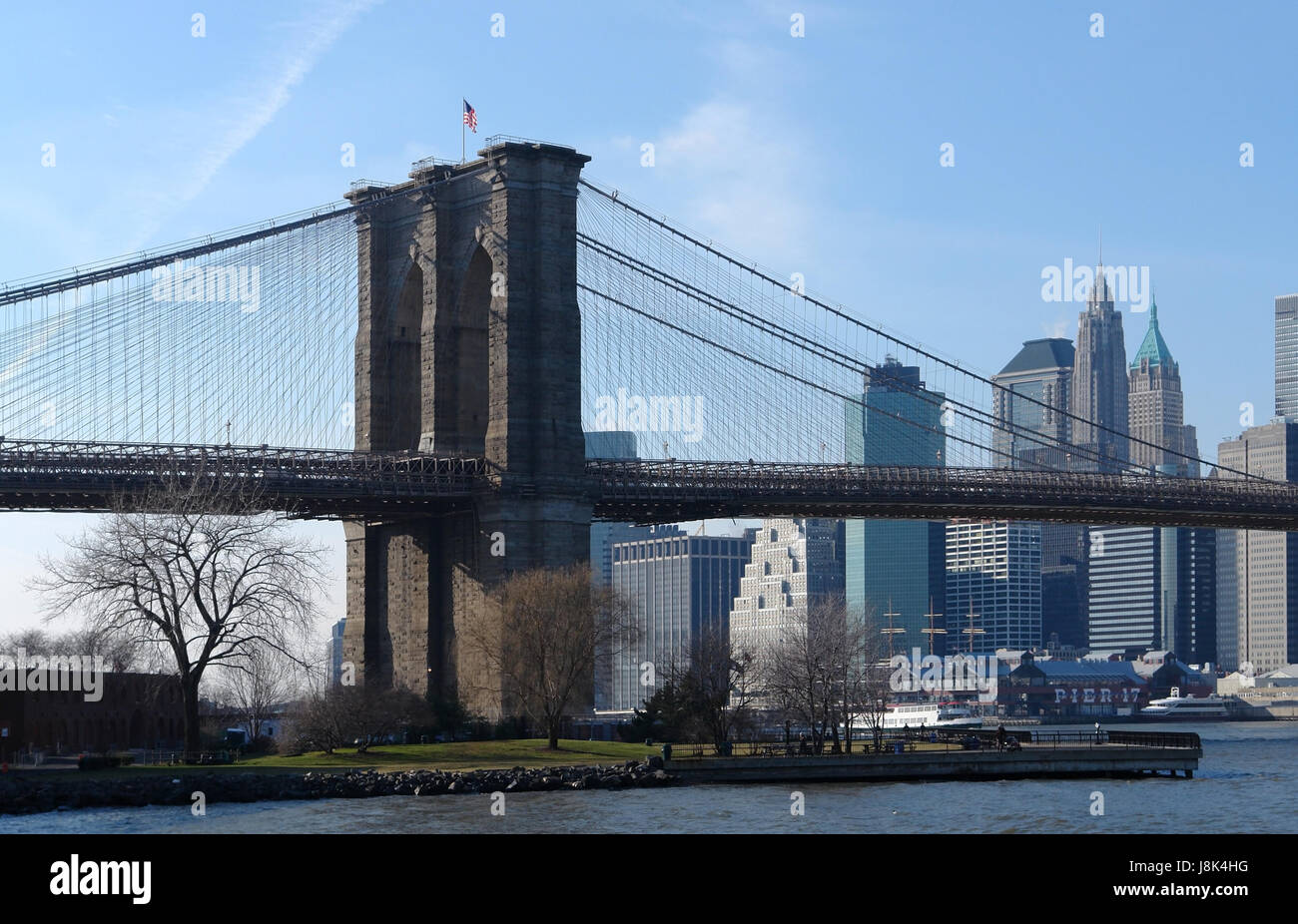 sightseeing, suspension bridge, steel wire, new york, house, multistory ...