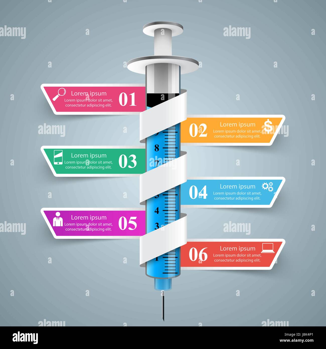 Health, syringe icon. 3D Medical infographic Stock Vector Image & Art ...