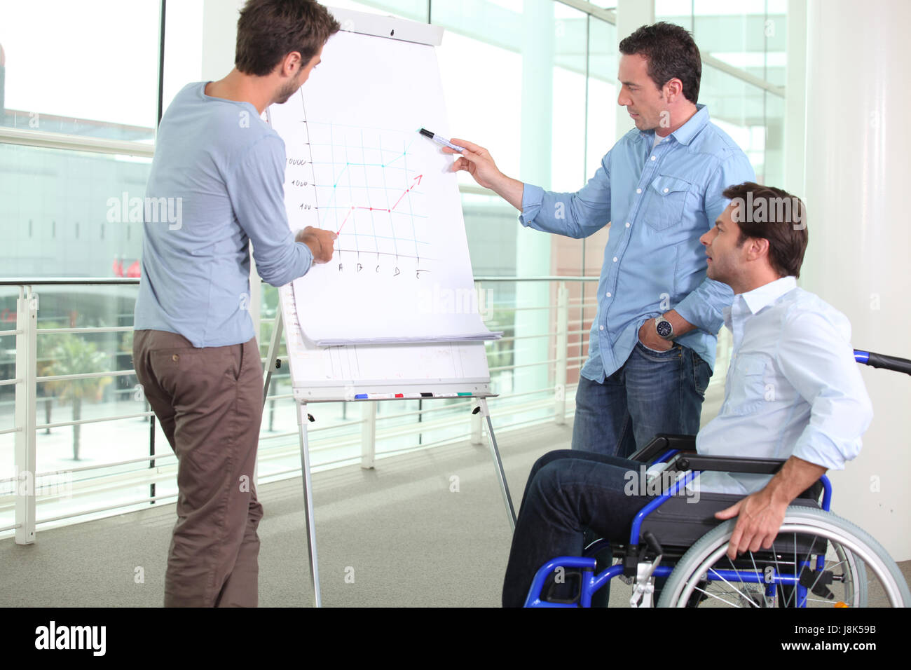 wheelchair, collaboration, cooperation, meeting, colleagues, disability ...