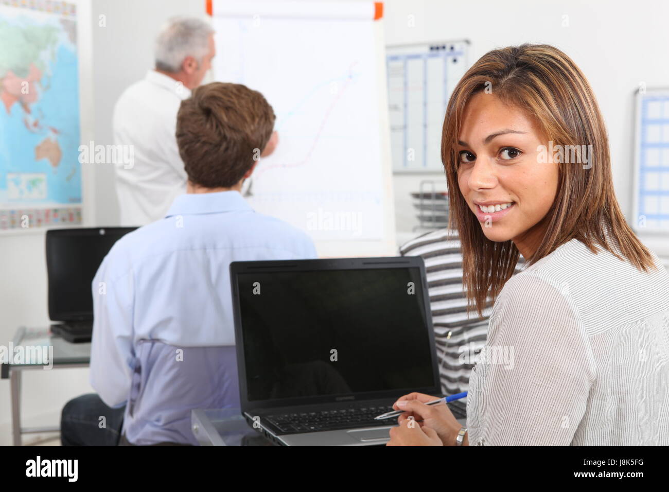 blouse, board, course, classroom, computers, computer, classmate ...