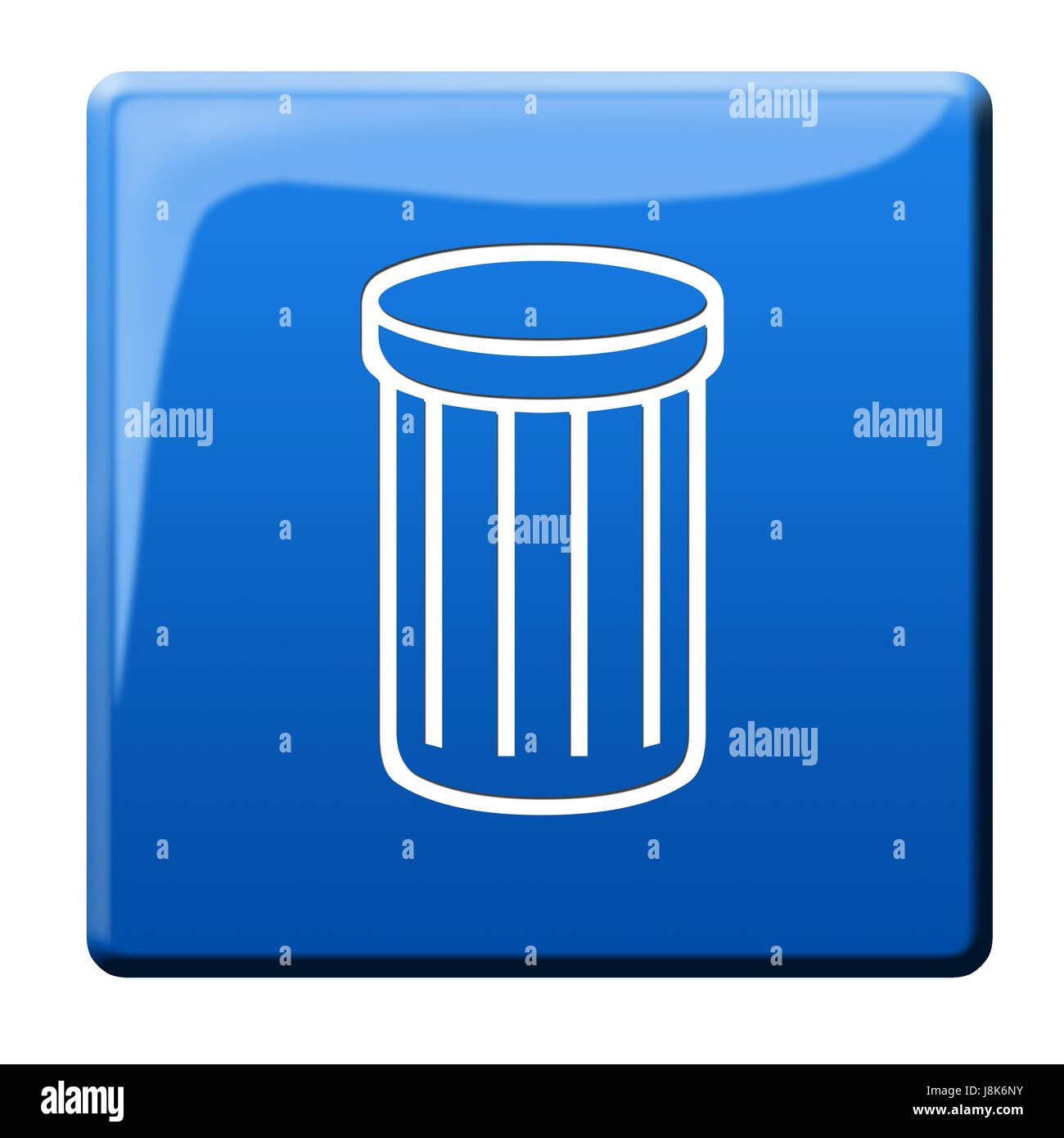 bucket, trash, garbage can, button, mull, refuse, discharge, pictogram ...