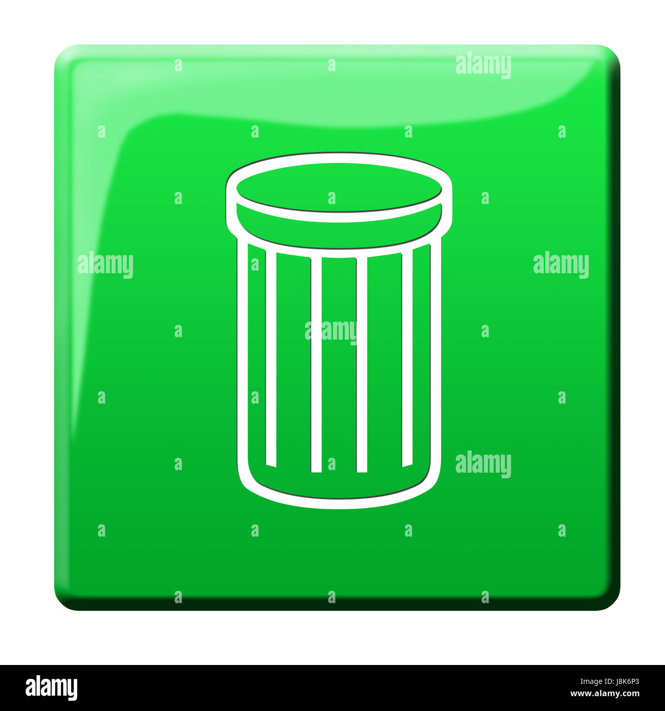 trash can button Stock Photo - Alamy