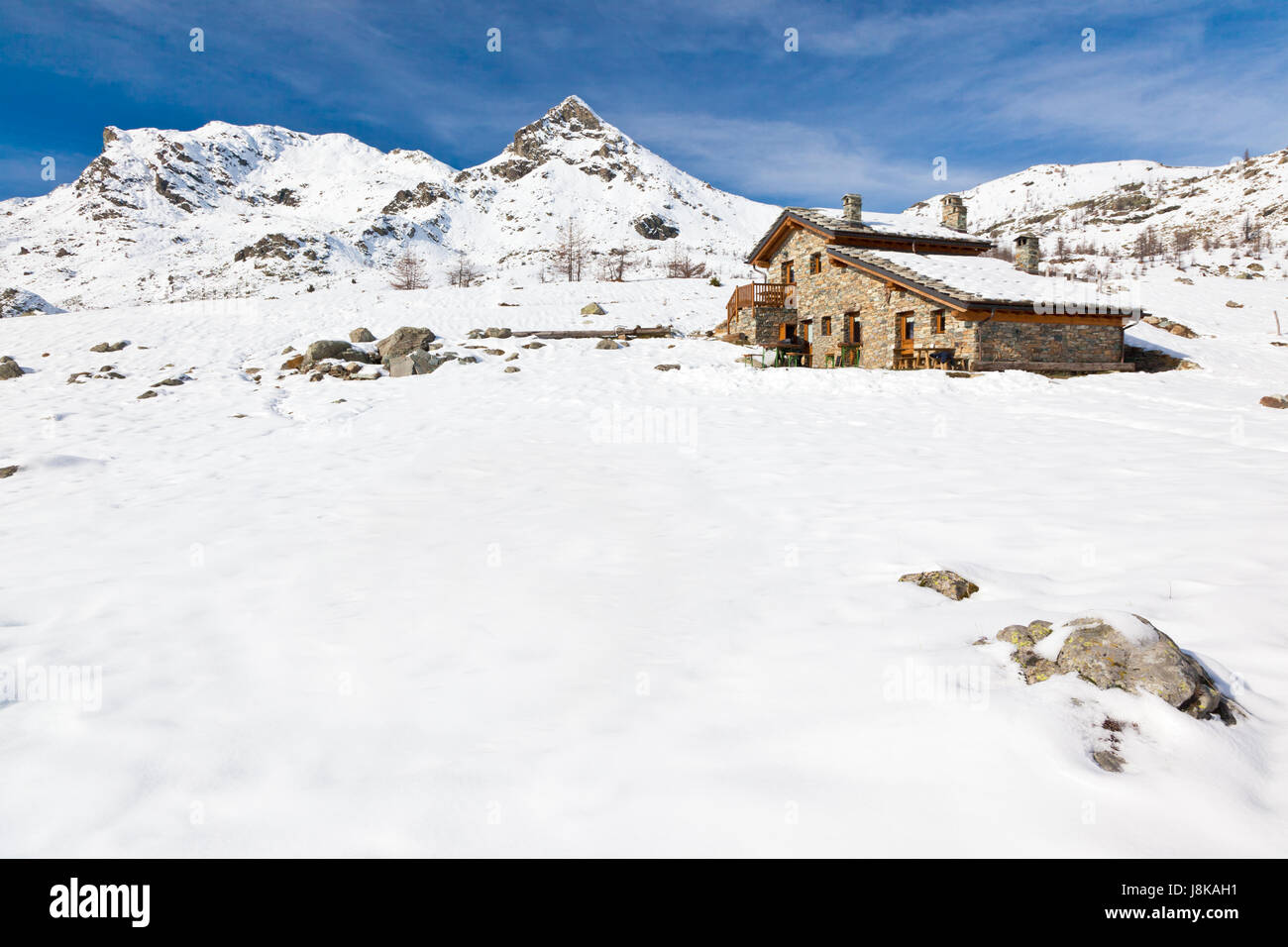 landscape, scenery, countryside, nature, mountain, italy, hut, blue ...