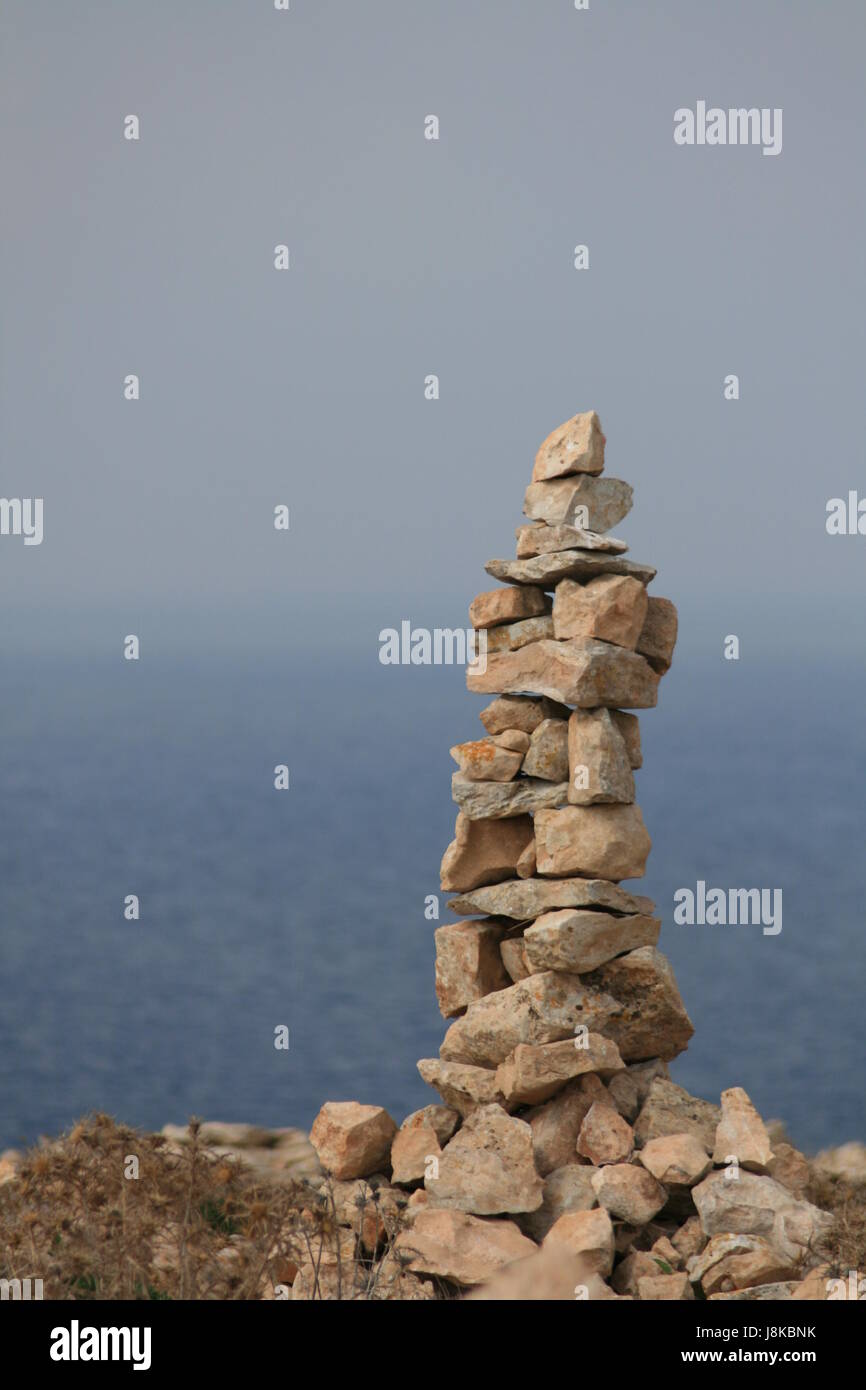 tower, work of art, relaxation, stone, beach, seaside, the beach ...