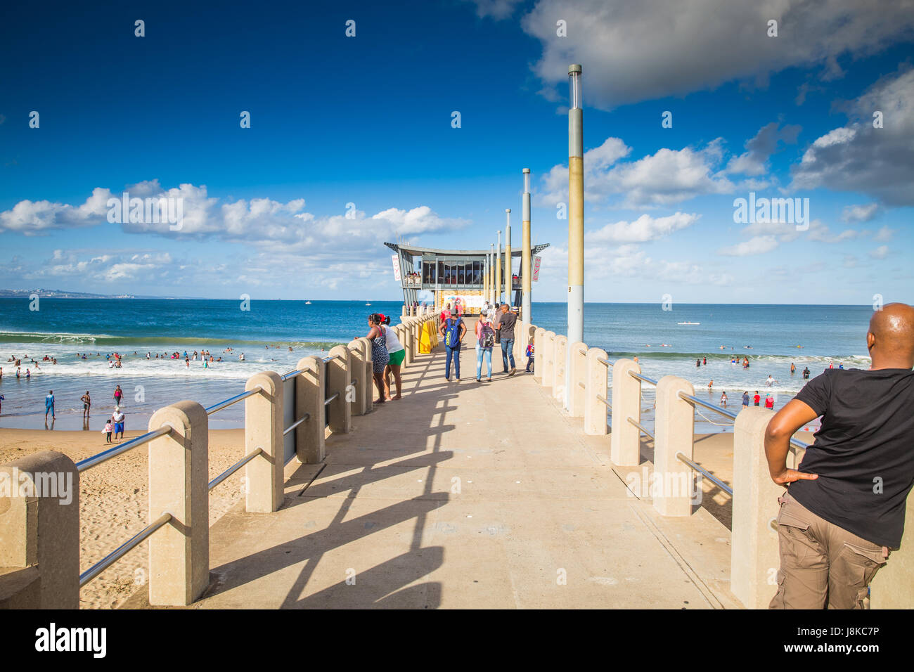 Durban - South Africa, 17 JANUARY 2015: People enjoy the beach of ...