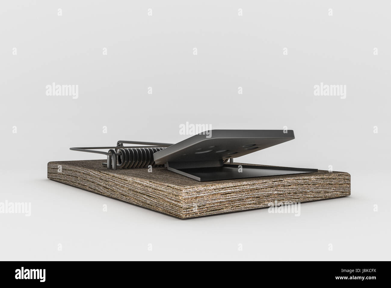 3d illustration of a mouse trap isolated on white background Stock ...