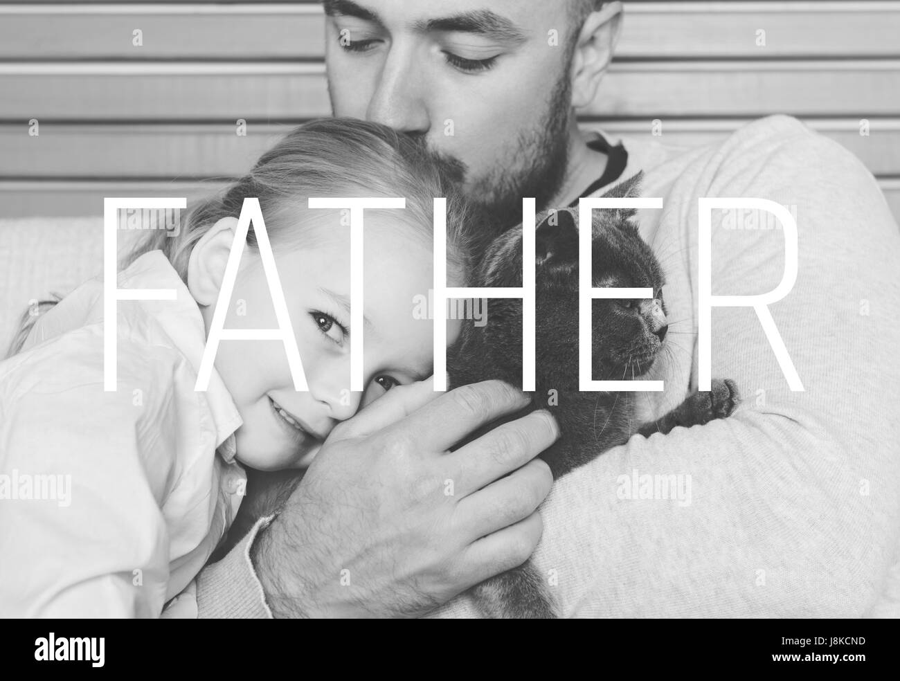 Father and daughter portrait, father's day concept, real family Stock ...