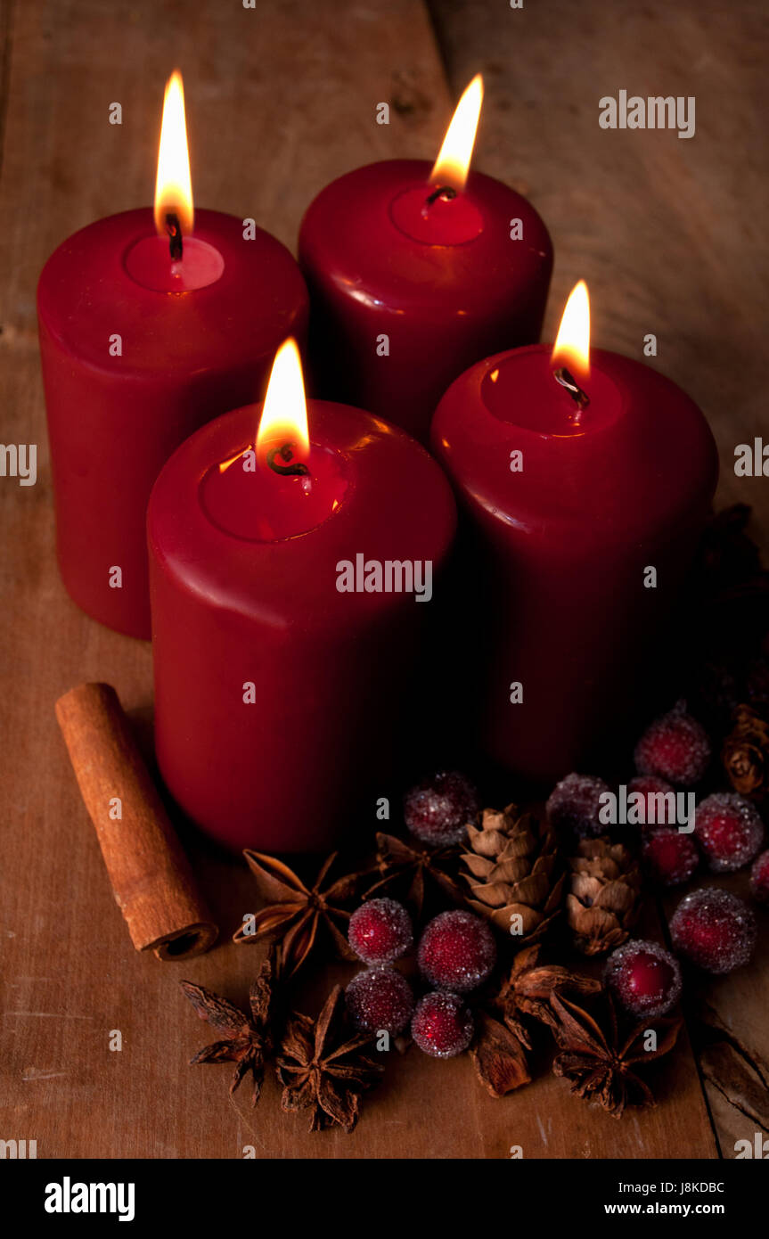 wood, candle, advent, flame, flames, candles, burning, christmas ...