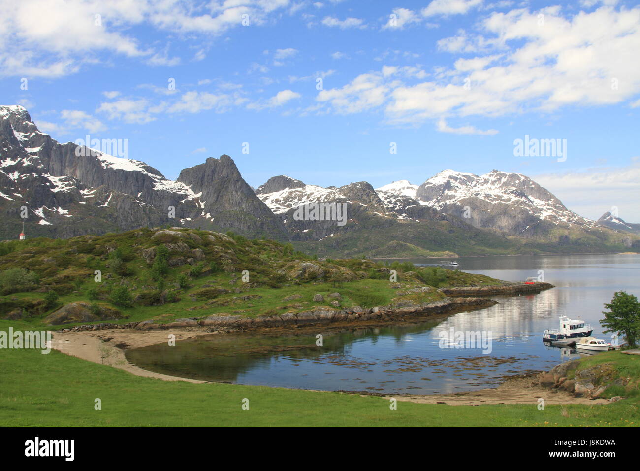 Midnight sun trollfjord norway hi-res stock photography and images - Alamy