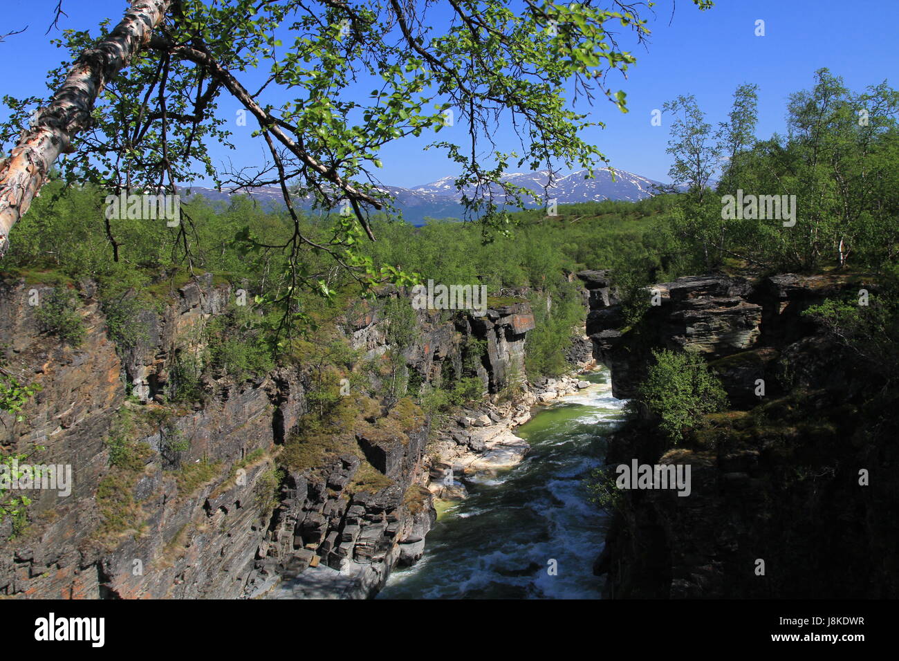 mountains, national park, sweden, waterfall, ravine, Canyon, river ...