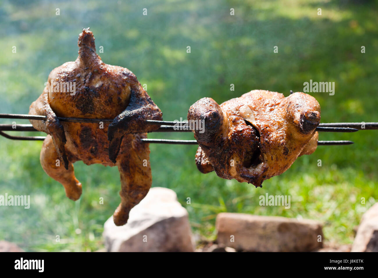 chicken, grilled, grill, barbecue, bbq, bar-b-q, whole, bonfire ...