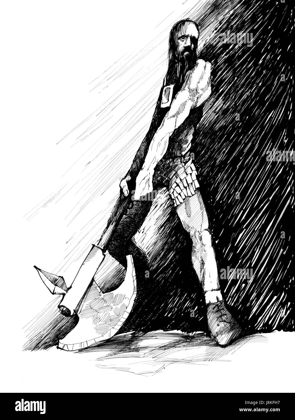 illustration, drawing, photo, picture, image, copy, deduction, warrior ...