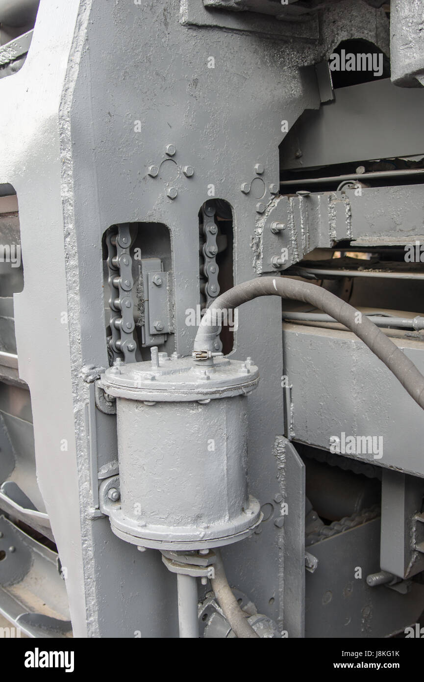 machines and the old train units closeup Stock Photo - Alamy