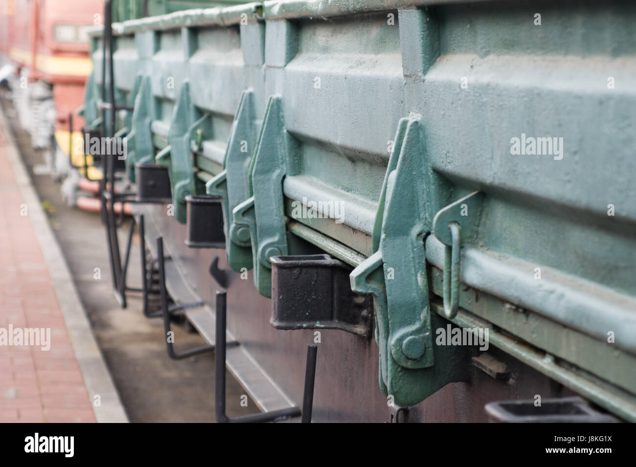 machines and the old train units closeup Stock Photo - Alamy