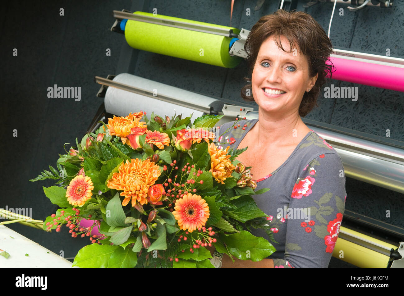 flower, plant, flowers, bouquet, sales, florist, counter, retail shop ...