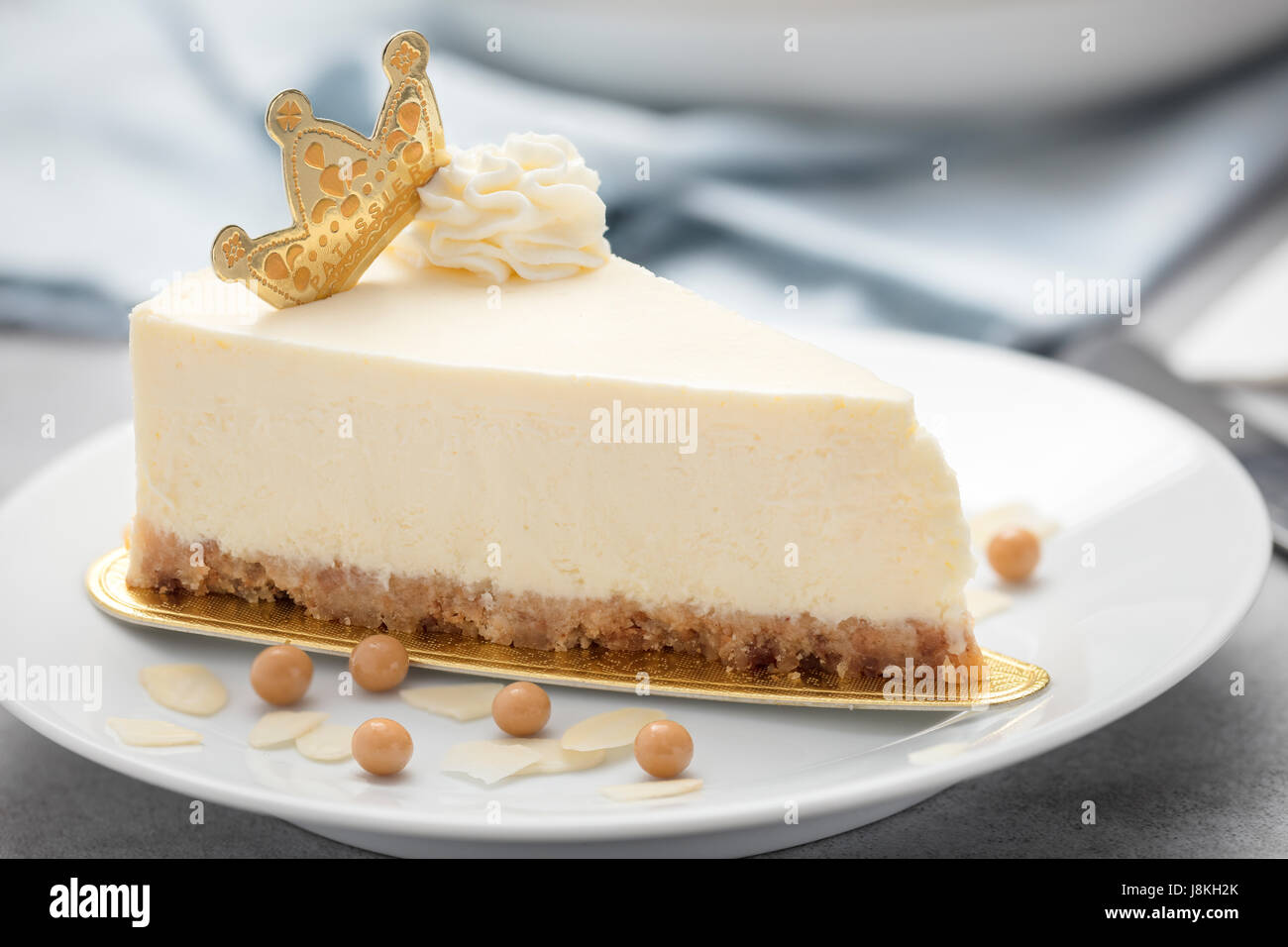 A Slice of Cheese Cake Stock Photo - Alamy