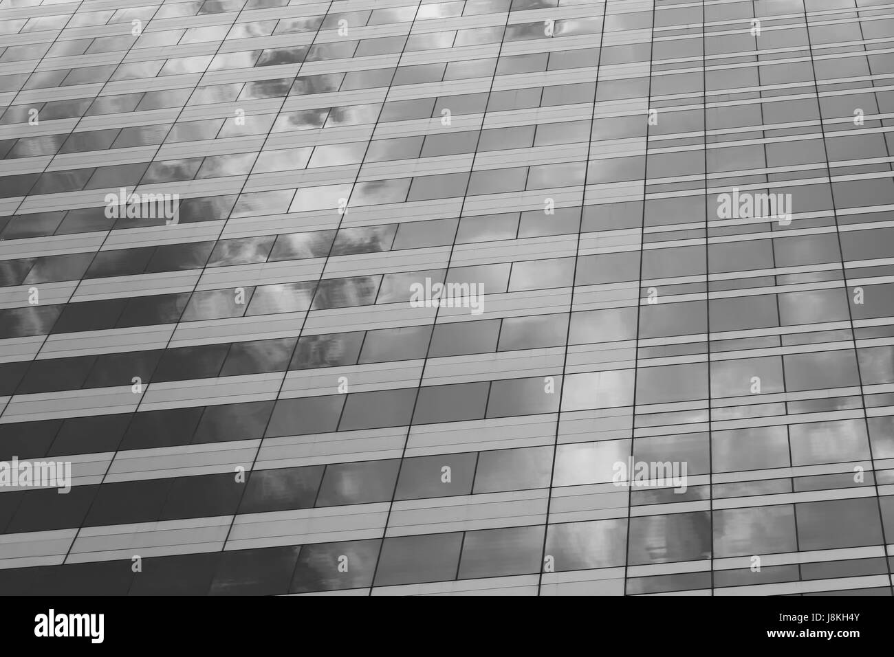 glass of the tall building with the glare of black and white color for ...