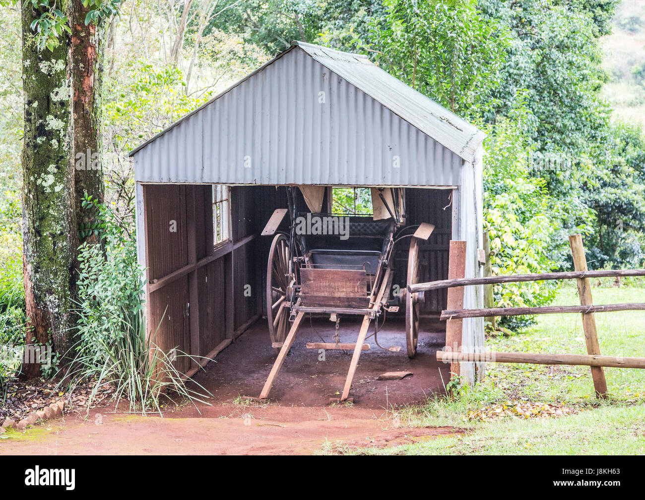 Old barn at Pilgrims Rest, an old gold digger town in South Africa ...