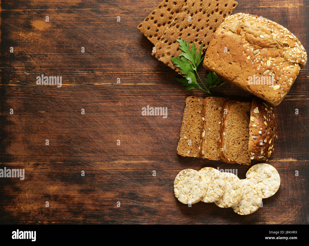 Rye wholemeal bread - healthy food Stock Photo - Alamy